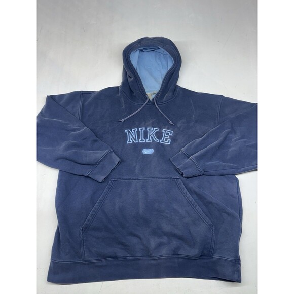 Nike | Shirts | Vintage Nike Hoodie Spell Out Center Swoosh Sweatshirt ...